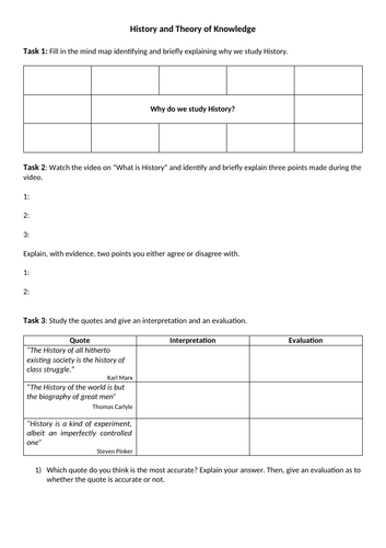 IBDP History: History and TOK | Teaching Resources