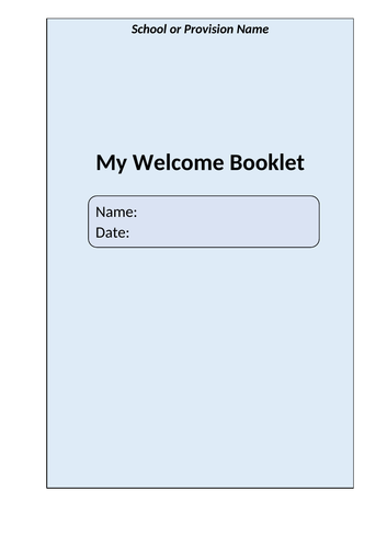 New Student Welcome Booklet | Teaching Resources New Student Welcome Booklet | Teaching Resources