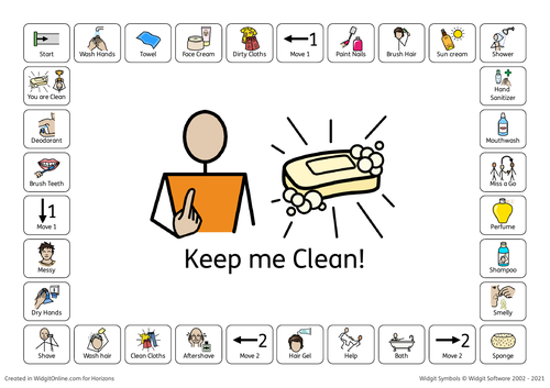 Personal Hygiene Board Game Widgit | Teaching Resources