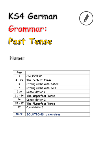 German KS4: Past Tenses for GCSE | Teaching Resources