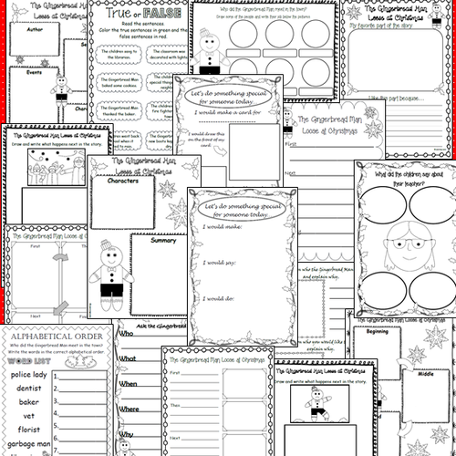 The Gingerbread Man Loose at Christmas book companion | Teaching Resources