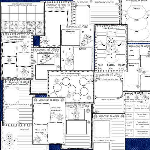 Snowmen at Night book companion | Teaching Resources