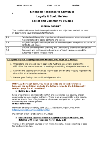 Social and Community Studies – Legally, it could be you! – Inquiry ...