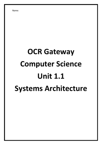 Computer Science Gcse Ocr I Unit 1 1 I Systems Architecture Teaching