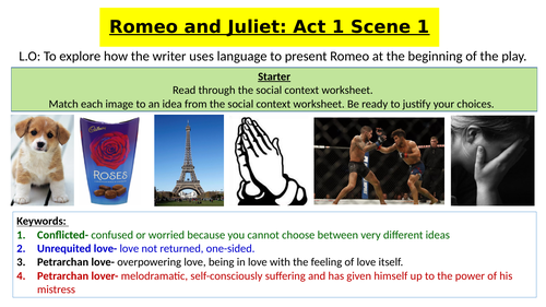 GCSE: Romeo and Juliet Act 1 Scene 1 Lesson | Teaching Resources