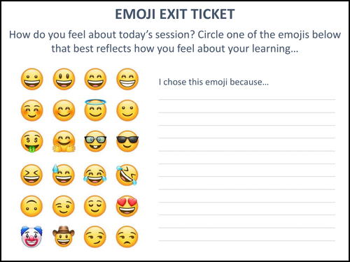 Emoji Exit Ticket | Teaching Resources