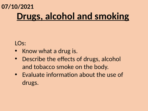 Drugs, Alcohol and Smoking | Teaching Resources