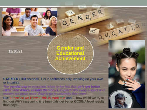 Gender and Educational Achievement | Teaching Resources