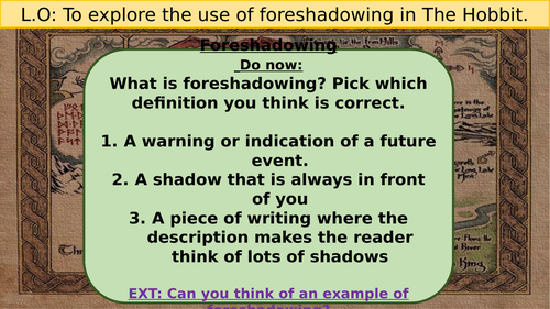 The Hobbit Chapter 6 - Foreshadowing | Teaching Resources