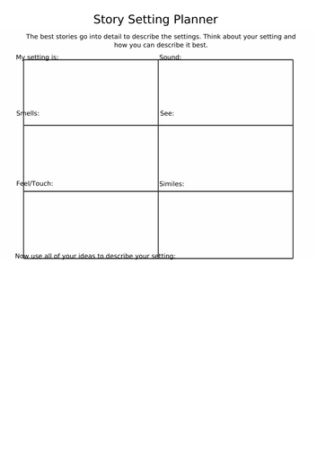 English setting planner | Teaching Resources