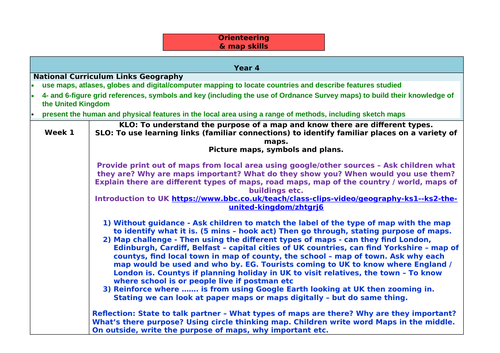 Year 4 orienteering skills & map work (4-6 lessons) | Teaching Resources