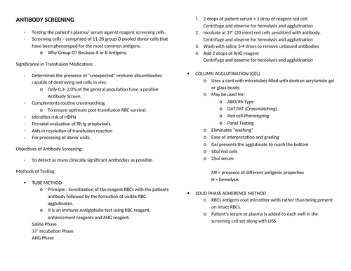 Antibody Screening | Teaching Resources