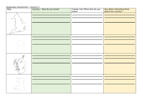 UK countries Worksheet | Teaching Resources