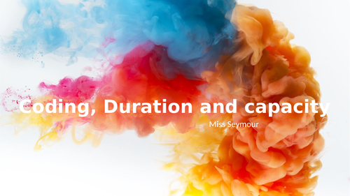 AQA A level Psych: Coding, Capacity & Duration Lessons | Teaching Resources