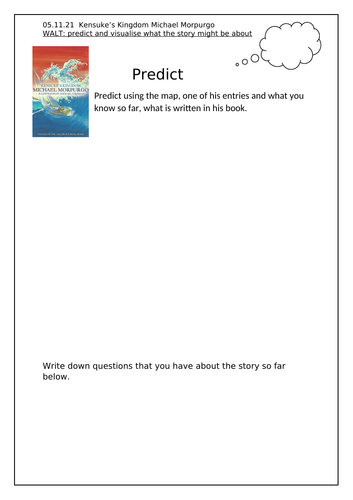 Kensuke's Kingdom guided reading 14 sessions year 4 | Teaching Resources