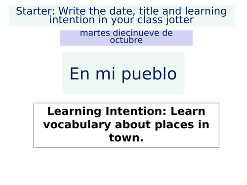 En Mi Pueblo Places In Town Spanish Teaching Resources