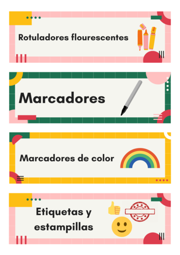 Spanish Tray Labels | Teaching Resources