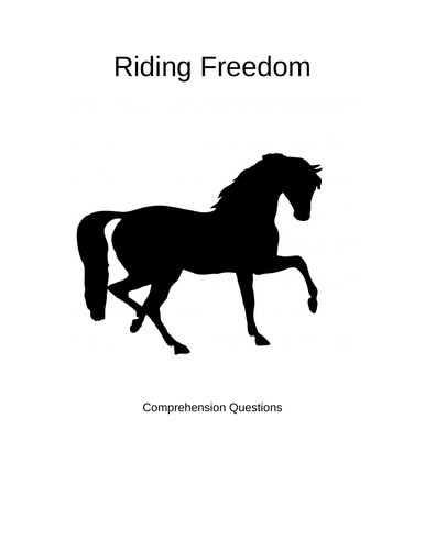 Riding Freedom Comprehension Quizzes | Teaching Resources