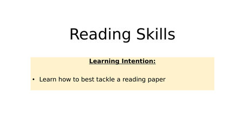 Reading Tips - 4 Skills of MFL | Teaching Resources