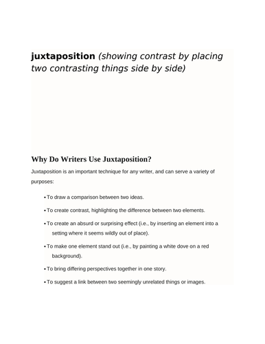 English Literature A level - lesson plan on Subject Terminology ...