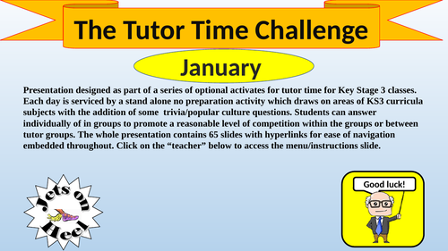 Tutor Time January Quiz | Teaching Resources