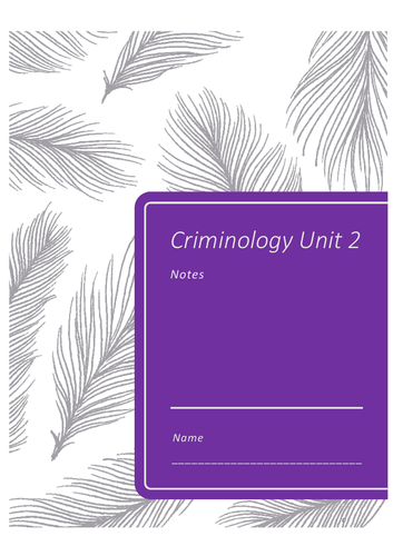 WJEC Criminology Unit 2 booklet | Teaching Resources WJEC Criminology Unit 2 booklet | Teaching Resources