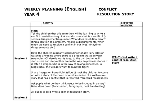 year 4 talk for writing unit the dragon slayer conflict resolution ...