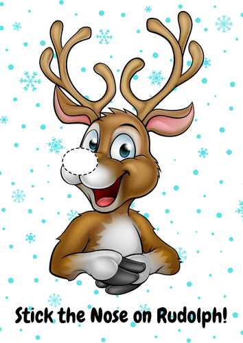 Christmas Fun Game - Pin the Nose on Rudolph Reindeer | Teaching Resources