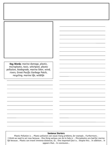 Marine Plastic Pollution Newspaper Article | Teaching Resources