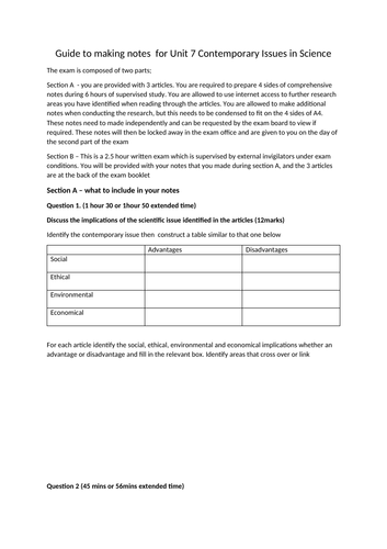 Unit 7 help | Teaching Resources