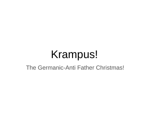 Christmas Krampus Lesson | Teaching Resources
