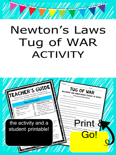 NEWTON’S LAWS-BALANCED AND UNBALANCED FORCES-ACTIVITY | Teaching Resources