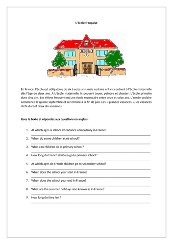 School in France / French schools / French school system | Teaching ...