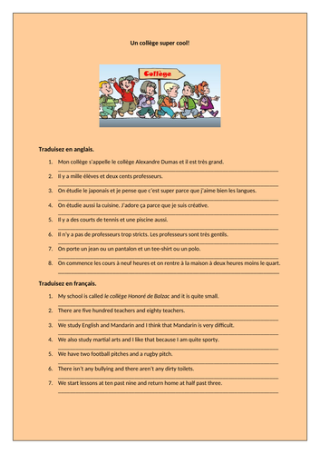 Describing a school / School descriptions | Teaching Resources