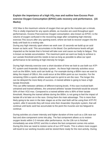 AQA A Level PE - Long Answer Revision and Help | Teaching Resources