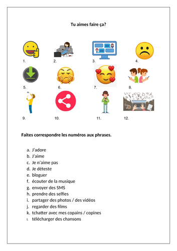 Les activités / Les passe-temps / Les opinions / Opinions of sports and ...