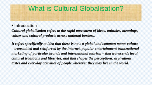What is Global Culture and its criticisms? | Teaching Resources