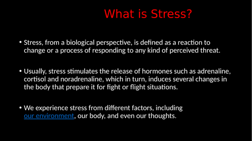 What is Stress and its causes, types and management? | Teaching Resources