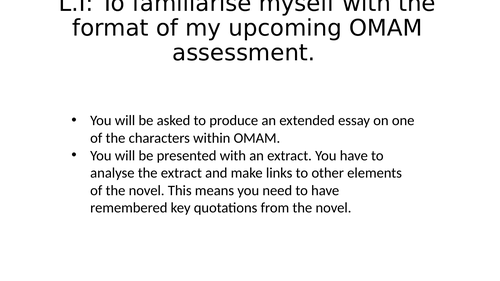 OMAM Assessment Preparation | Teaching Resources