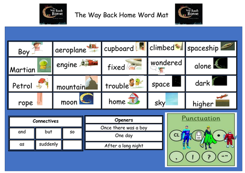 The Way Back Home Word Mat | Teaching Resources