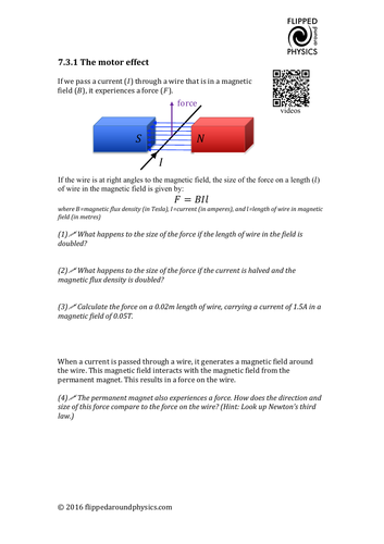 The motor effect | Teaching Resources