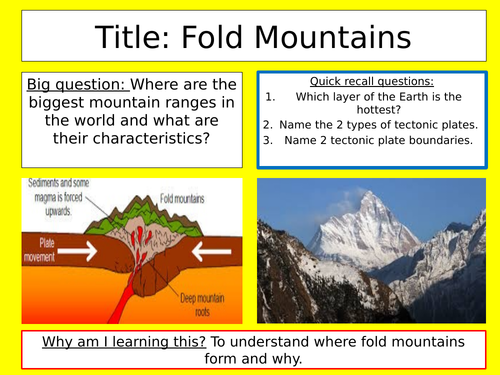 Fold mountains and relief | Teaching Resources
