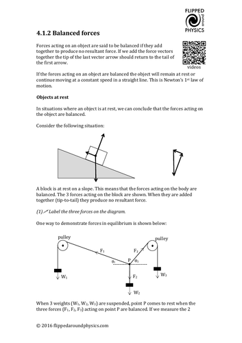 Balanced forces | Teaching Resources