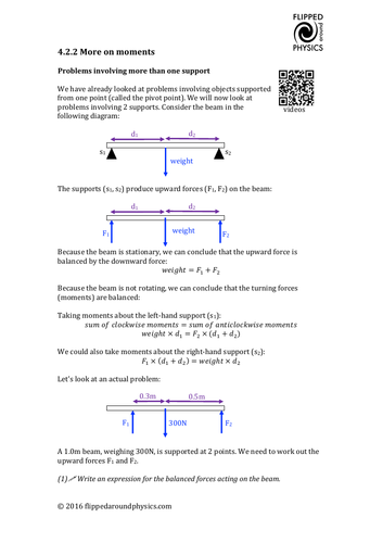 More on moments | Teaching Resources