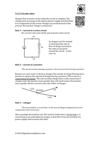 Circuit rules | Teaching Resources