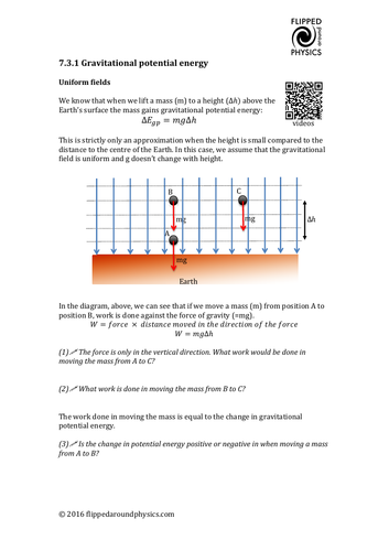 Gravitational potential energy | Teaching Resources