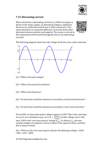 Alternating current | Teaching Resources