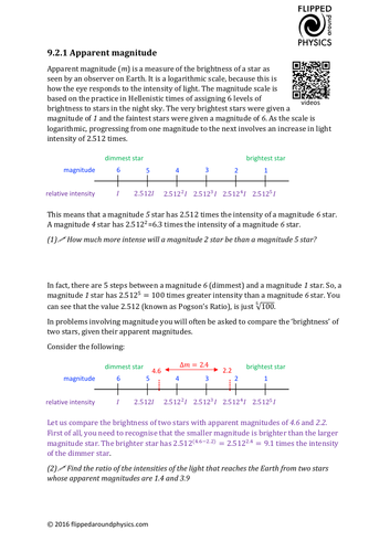 Apparent magnitude | Teaching Resources
