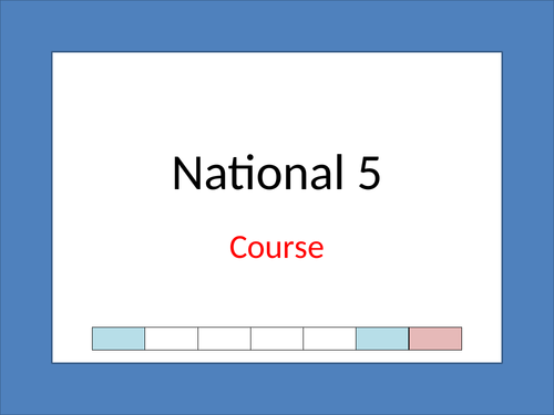 National 5 Course | Teaching Resources