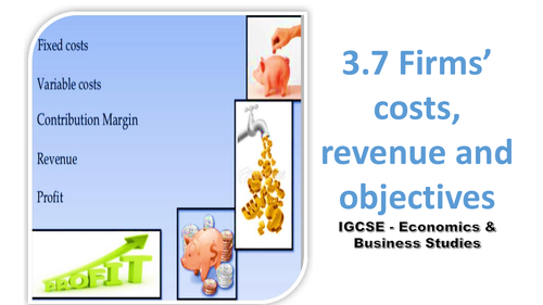 Firm's Cost , Revenue and Objectives | Teaching Resources